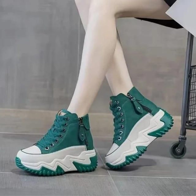 Women's Chunky Casual Shoes_Green – Shoesthetic